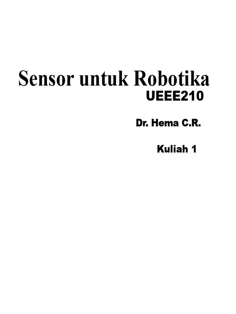 Sensor Penting dalam Robotika | PDF
