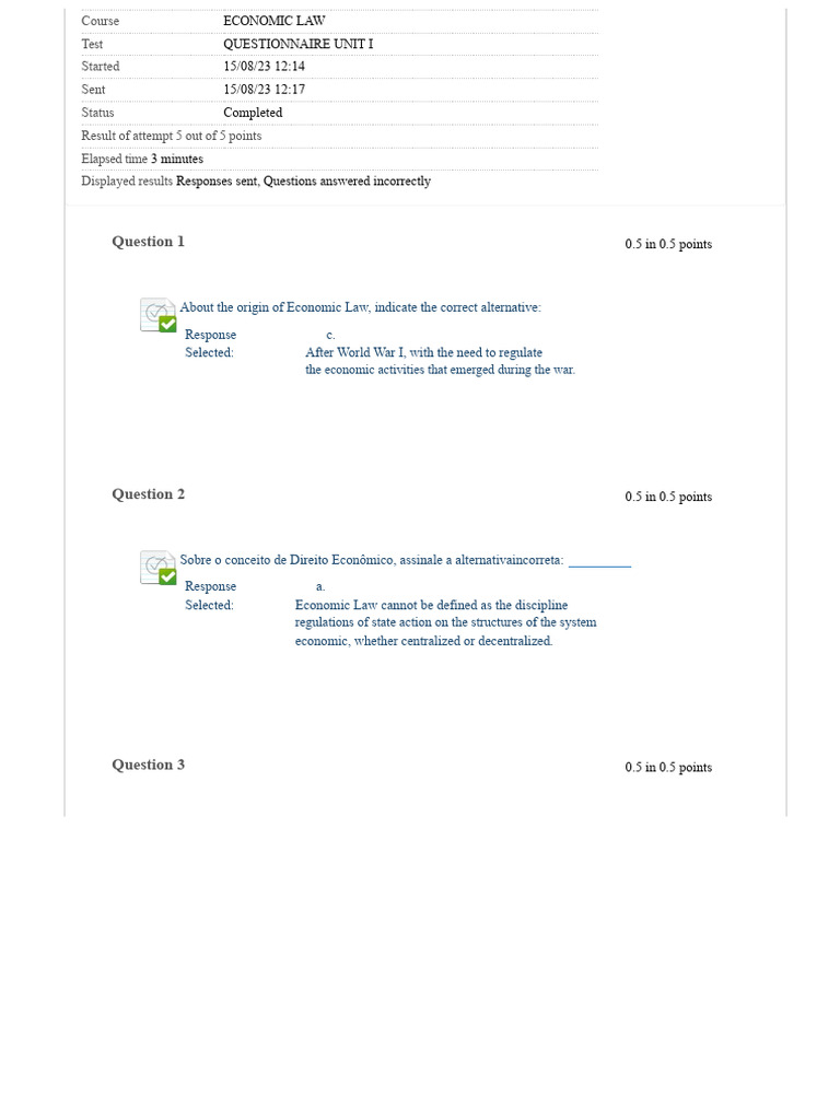 Review submission of the test_ QUESTIONNAIRE UNIT I – LAW.._ (1) | PDF ...