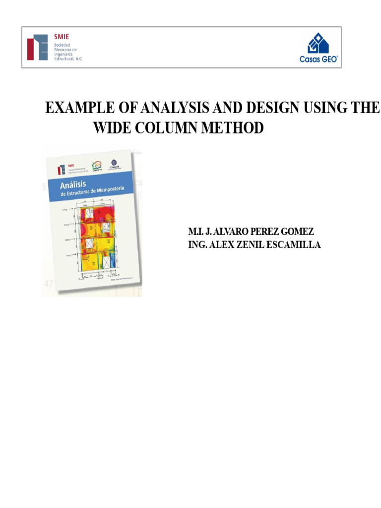 Example of Analysis and Design Using The Wide Column Method M.I. J ...
