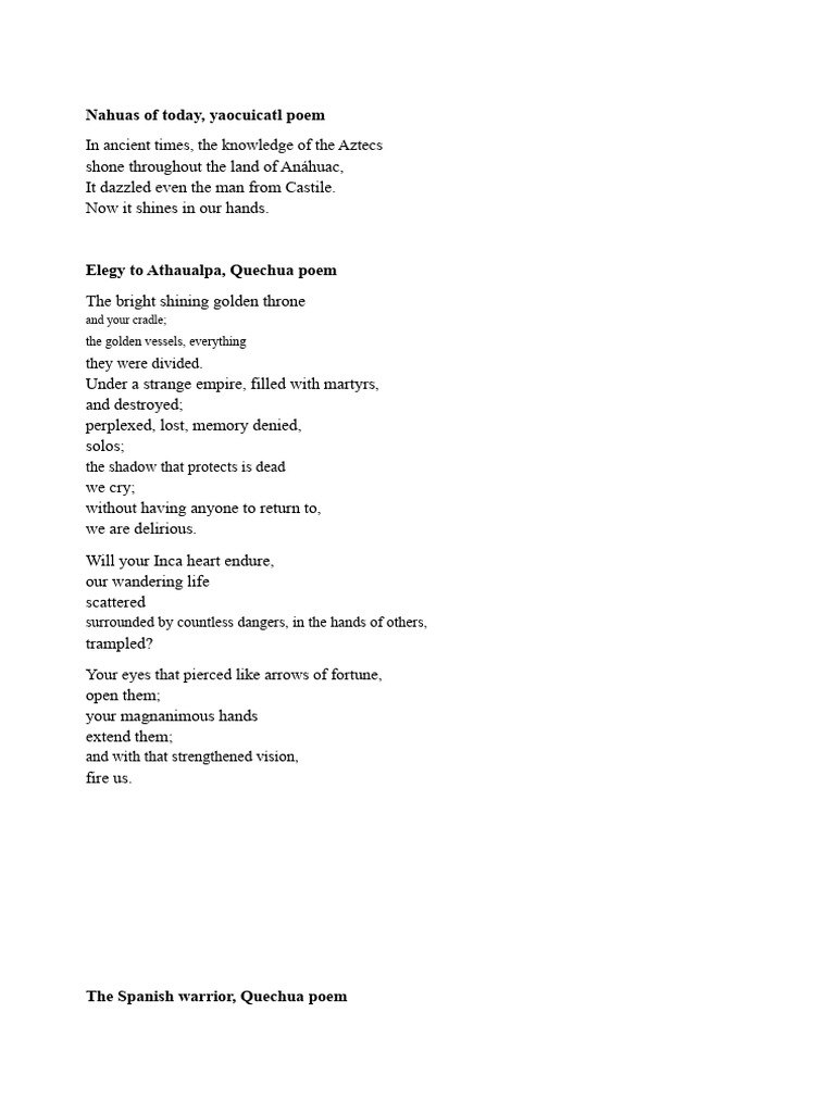 Poems. Indigenous Peoples Act 2019 | PDF