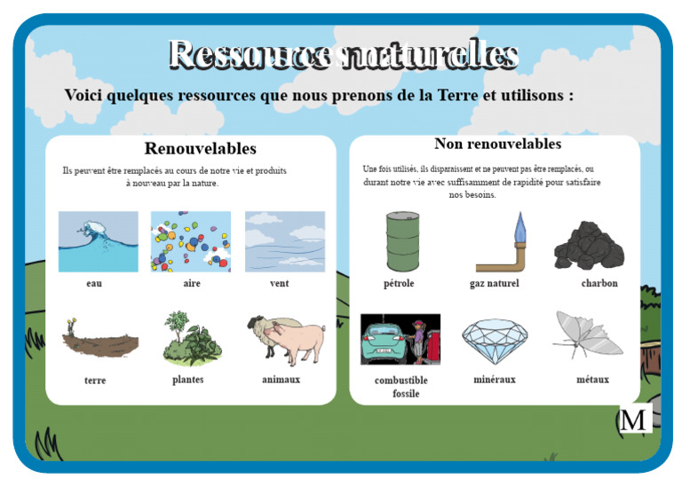 Types de ressources naturelles expliqués | PDF