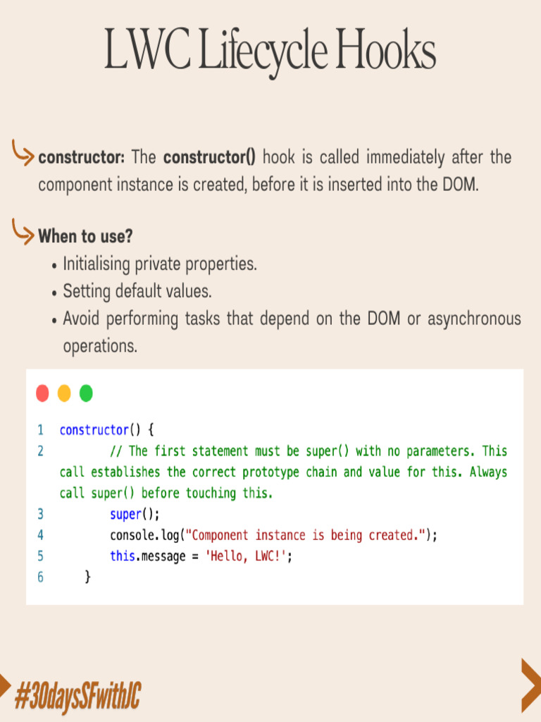 LWC Lifecycle Hooks | PDF