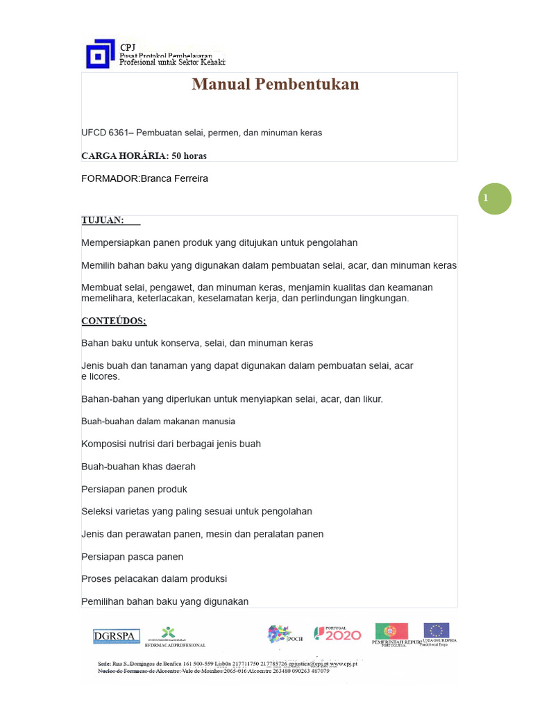 Manual Ufcd 6361 - Compotas | PDF