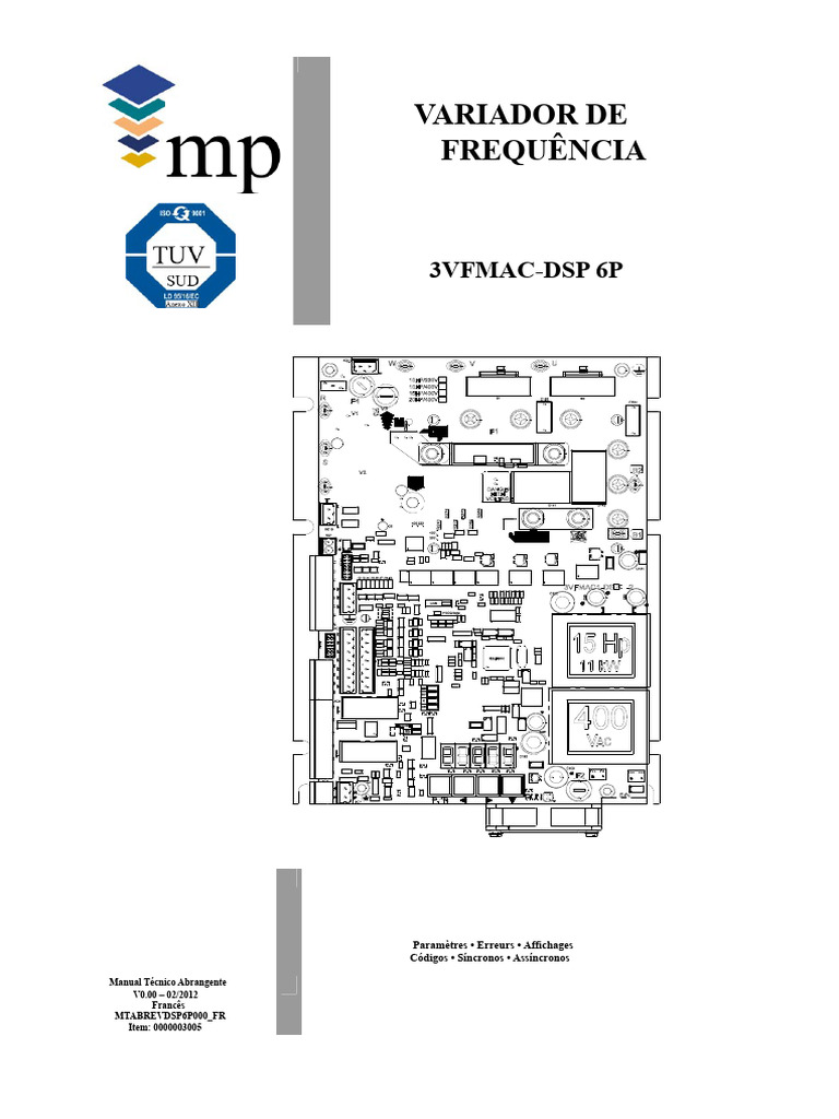 VARIADOR DSP 6P - MANUAL RESUMIDO | PDF | Velocidade | Movimento (Física)