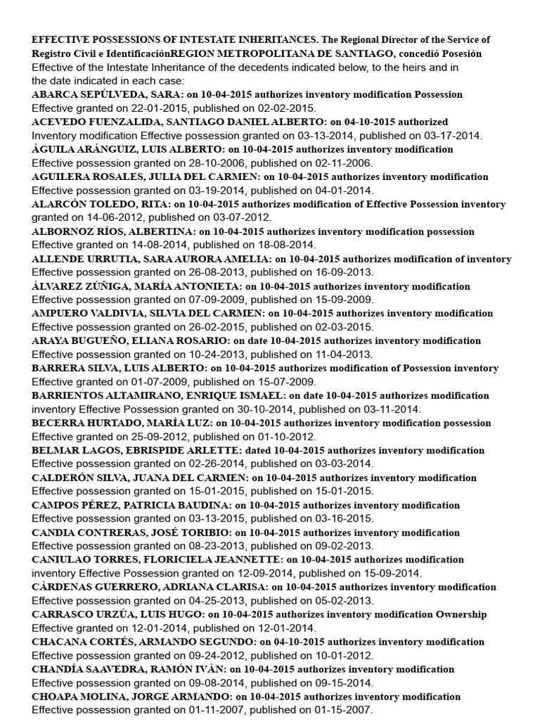 Effective-Possessions-of-Intestate-Inheritances-Printable-Version-N43 | PDF