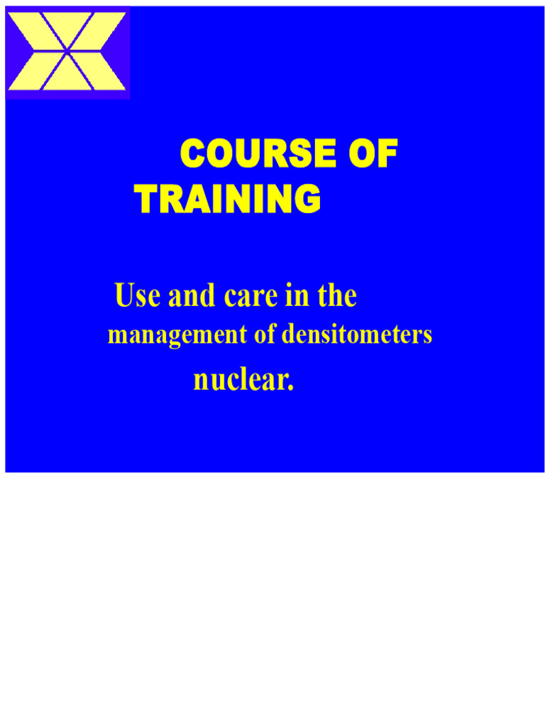 Densitometer Operation and Safety Training | PDF | Absorbed Dose ...