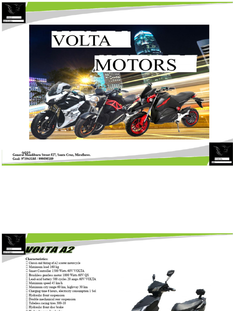 Volta Motors Peru Catalog RTBM 2019e 01.12.19 | PDF | Battery Charger ...