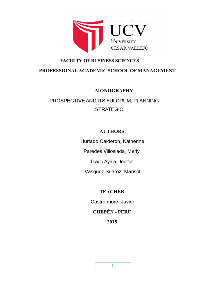 Monograph on Prospective Thinking (2) | PDF | Forecasting | Strategic ...