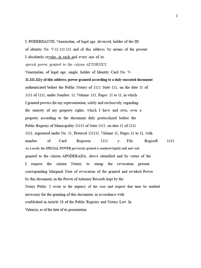 Power Revocation Model | PDF