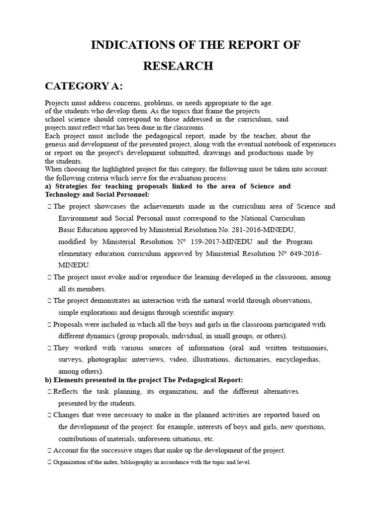 Research Report Outline - III and IV Cycle | PDF | Curriculum | Data
