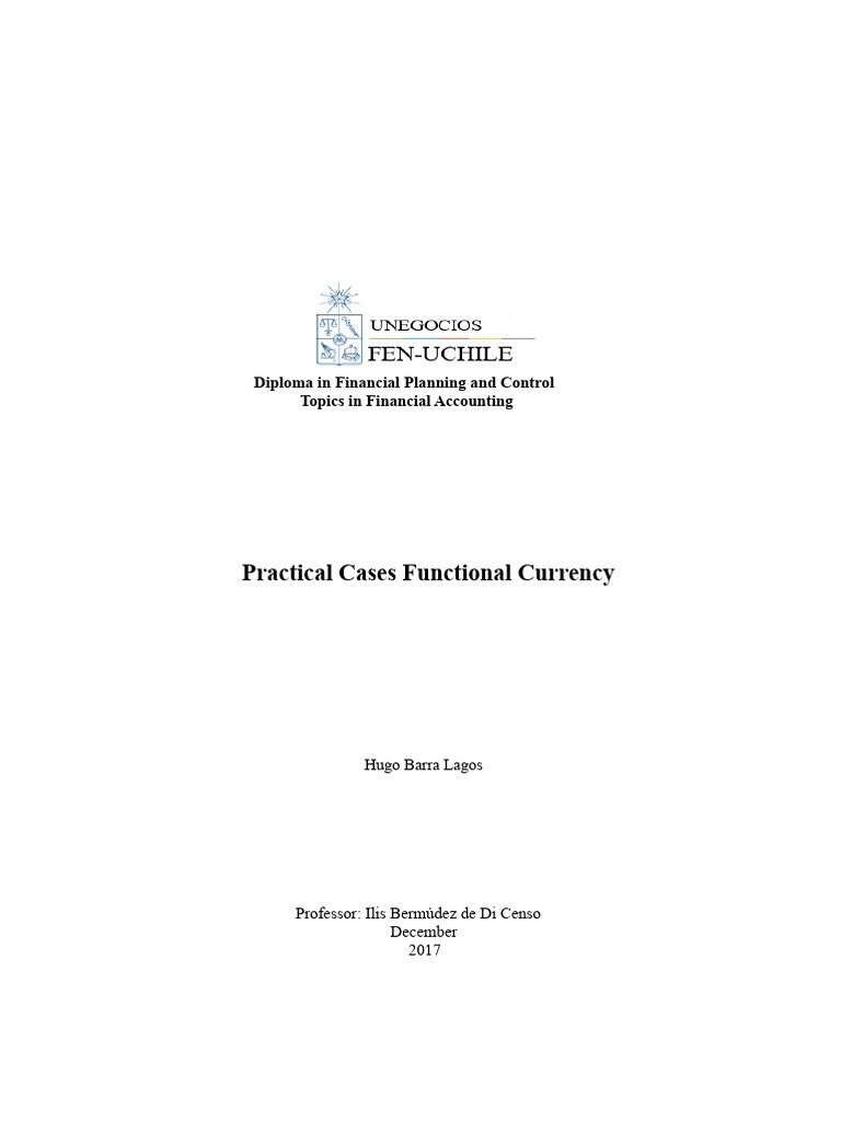 Functional Currency Analysis in Companies | PDF | United States Dollar ...