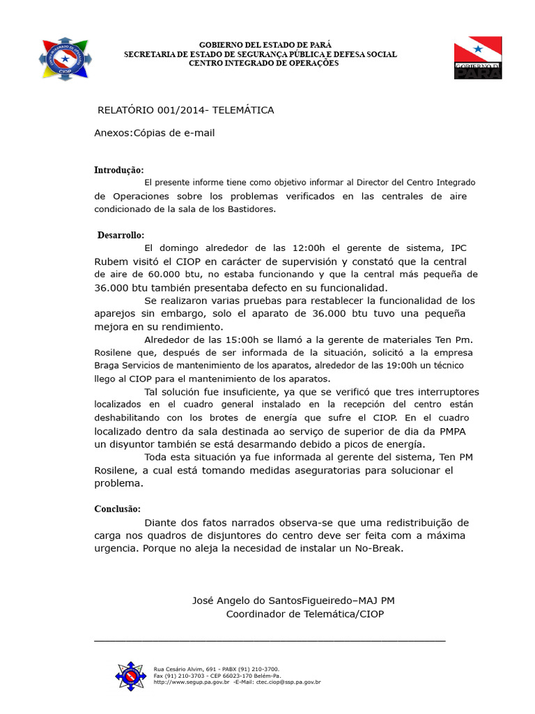 MODELO DE OFICIO Y MEMO CON Membrete Informe de Telemática | PDF