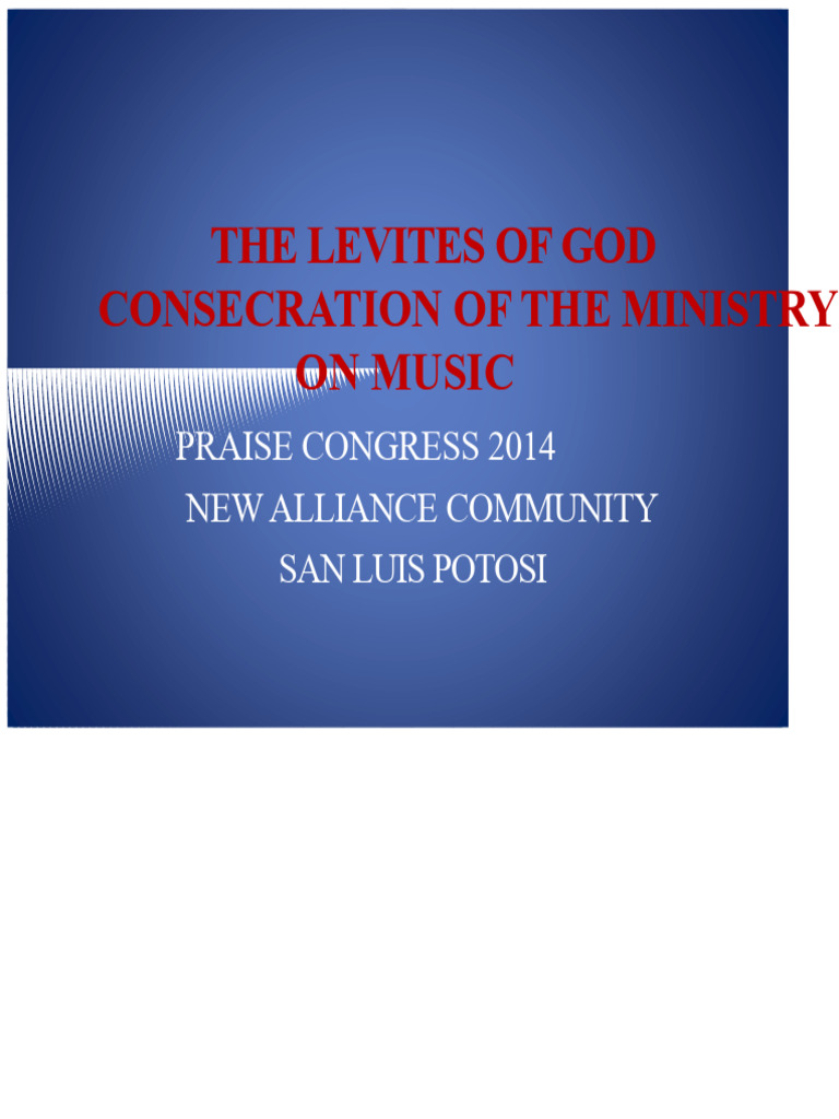 The Levites of God Consecration of The Ministry of | PDF | Worship ...