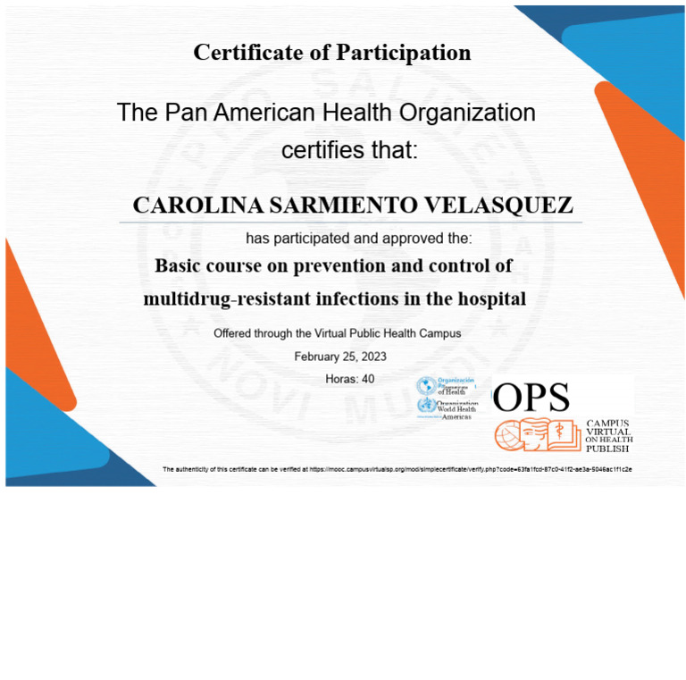 Basic Course On The Prevention and Control of Multidrug-Resistant ...