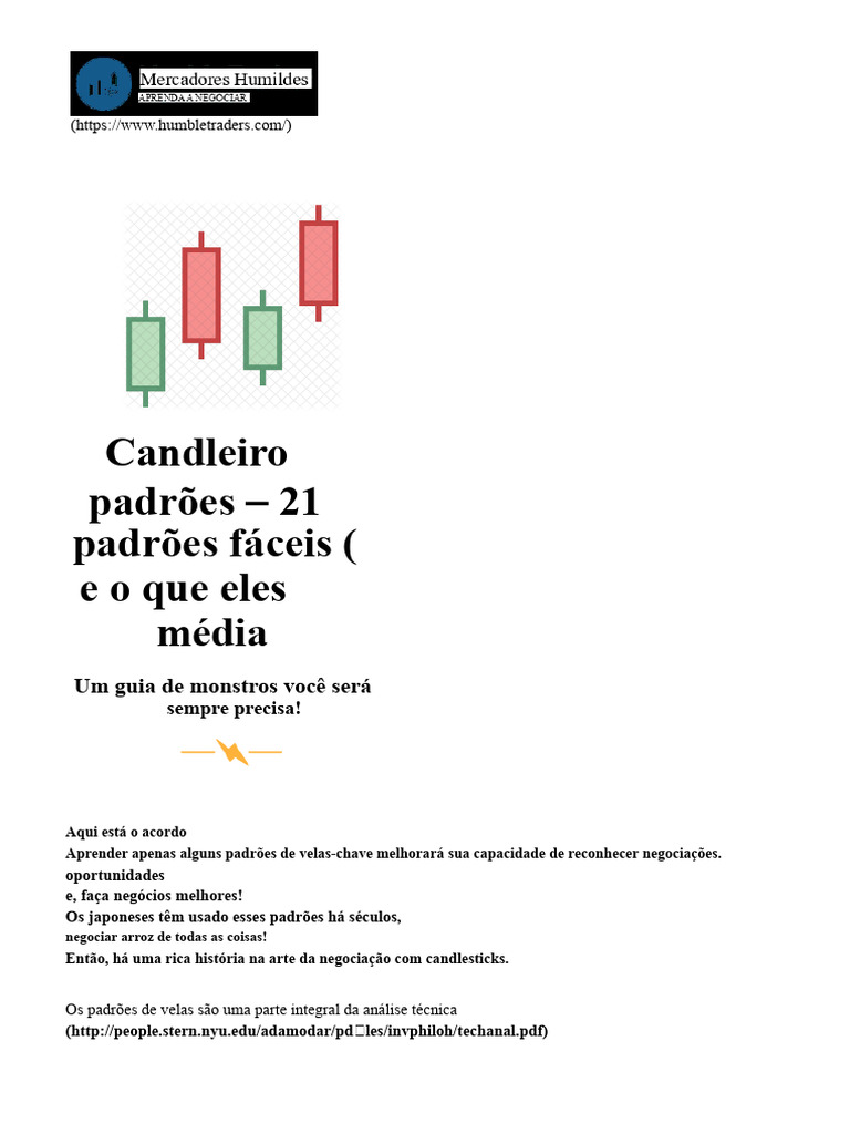 Padrões de Candlestick: Guia de Negociação | PDF | Análise técnica | Vênus