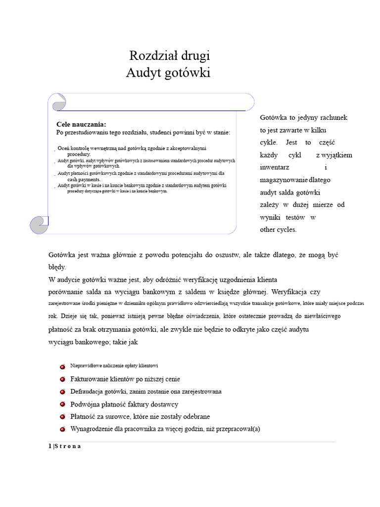 Rozdział 2 audyt ii | PDF