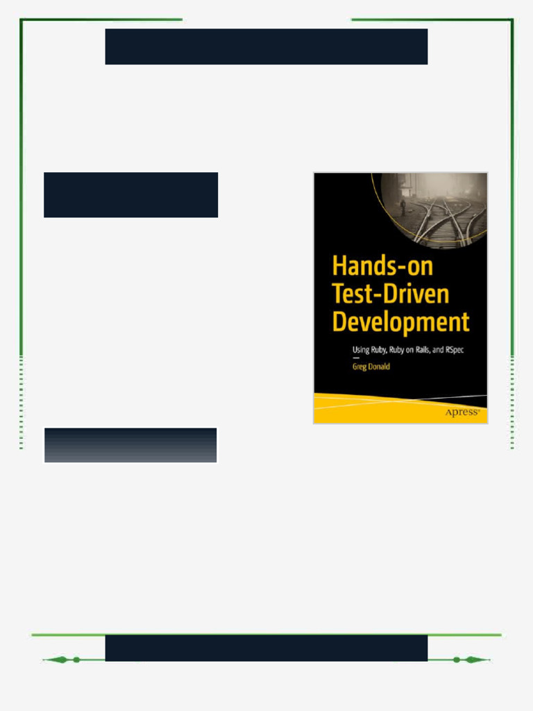 Hands-on Test-Driven Development: Using Ruby, Ruby on Rails, and RSpec ...
