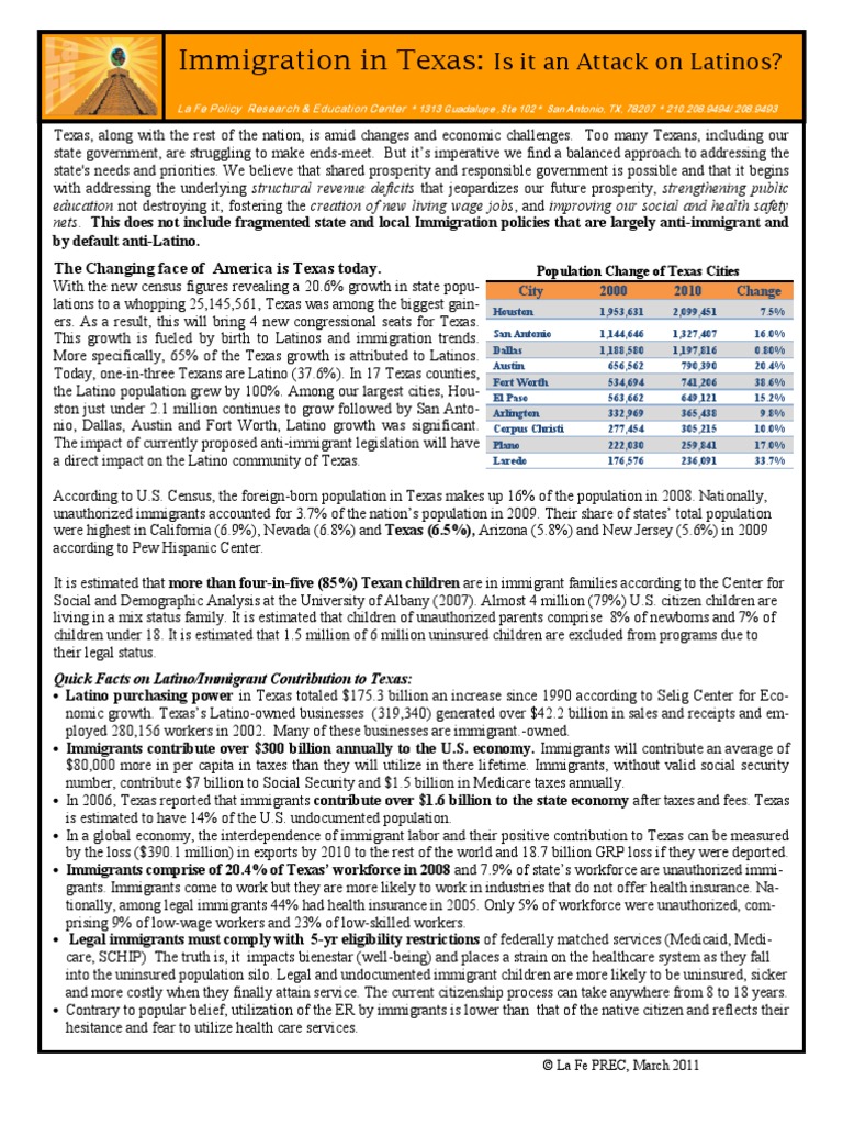 Immigration in Texas: Is It An Attack On Latinos | PDF | Immigration ...