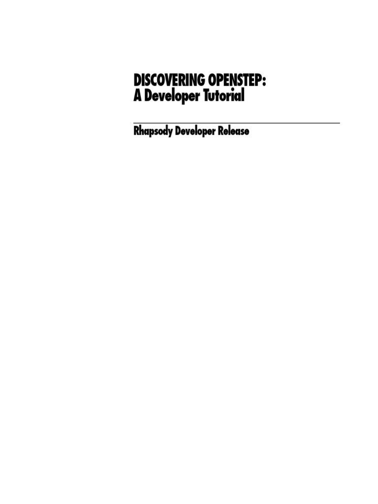 Discovering Rhapsody | PDF | Cocoa (Api) | Mac Os
