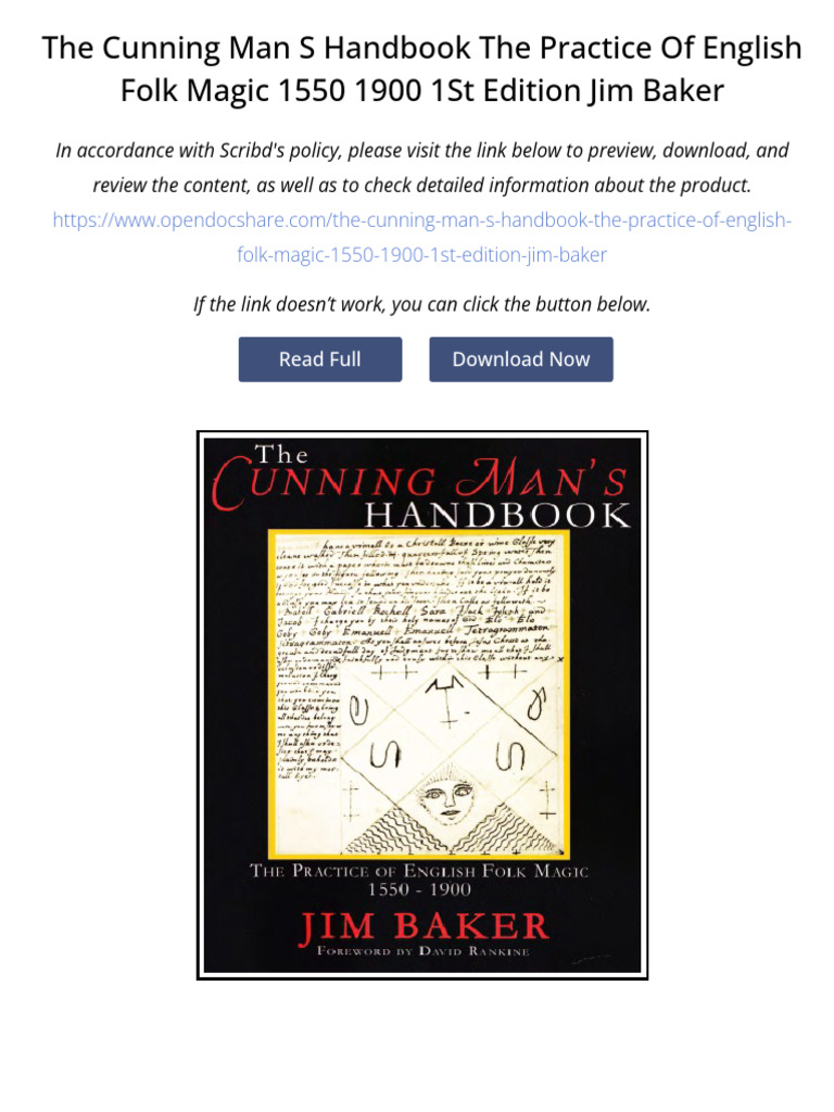 The Cunning Man s Handbook The Practice of English Folk Magic 1550 1900 ...