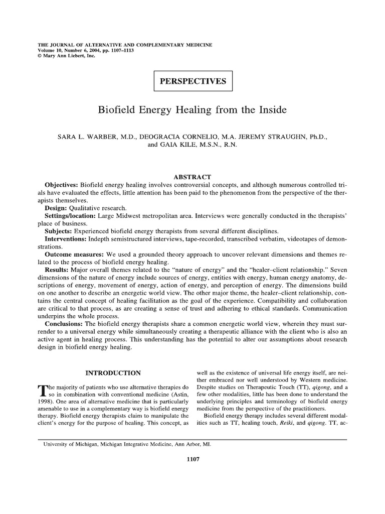 Biofield Energy | PDF