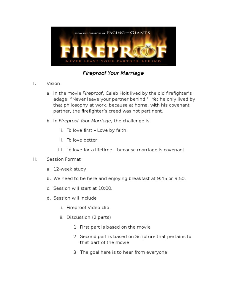 Fireproof Your Marriage - Intro | PDF