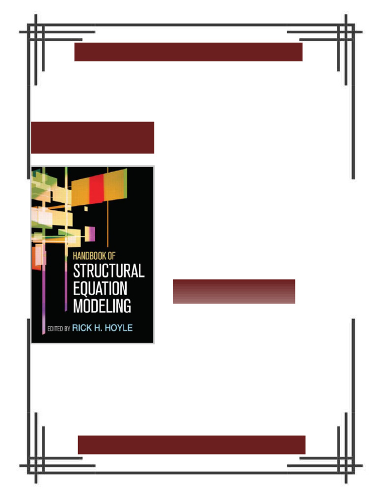 Handbook of Structural Equation Modeling 1st Edition Rick H. Hoyle ...