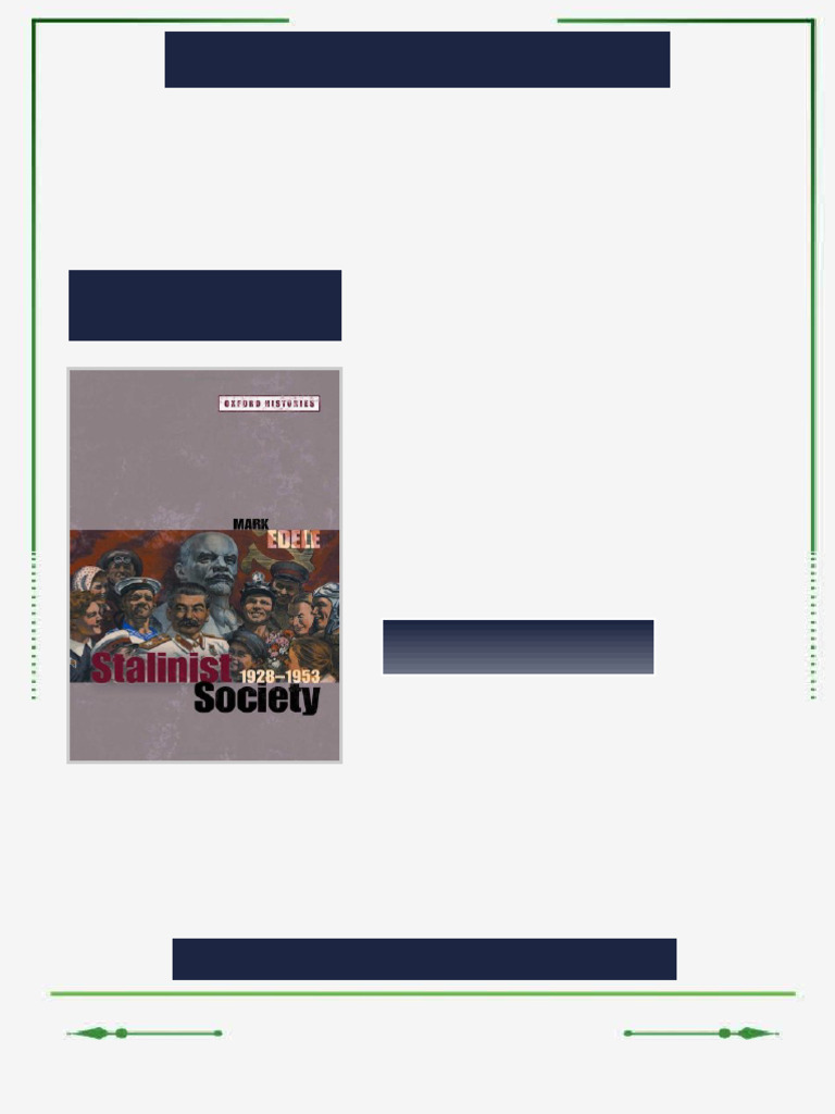 Stalinist Society 1928 1953 1st Edition Mark Edele ebook ready to read ...