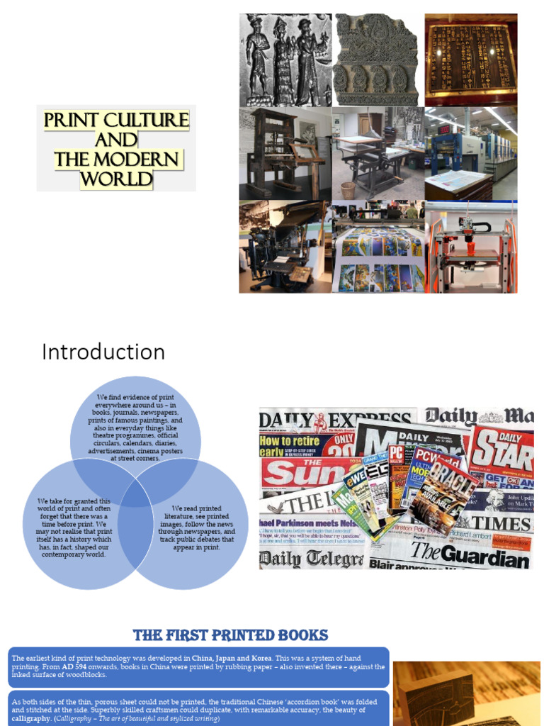 Evolution of Print Culture Worldwide | PDF | Printing Press | Printing