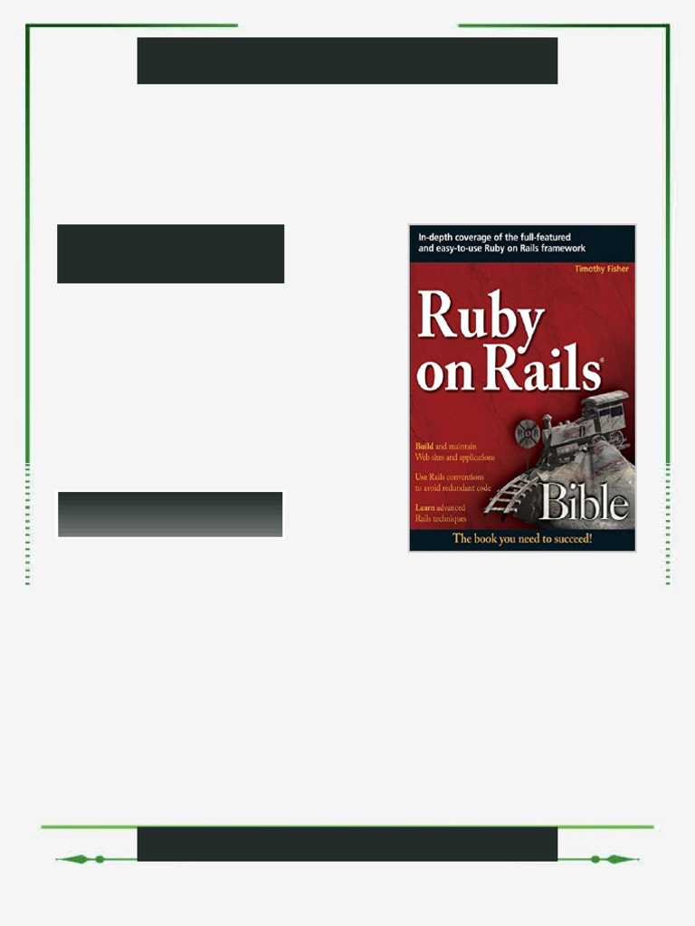 Ruby on Rails Bible 1st Edition Fisher ebook minimal pdf | PDF ...