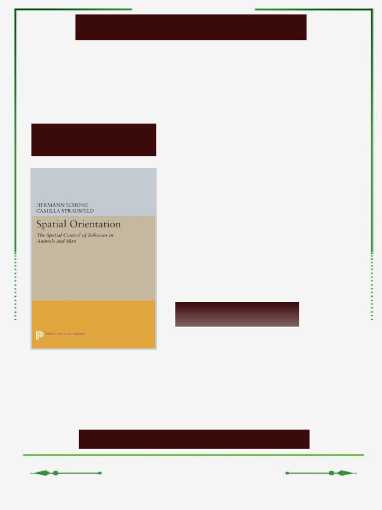 Spatial Orientation The Spatial Control of Behavior in Animals and Man ...