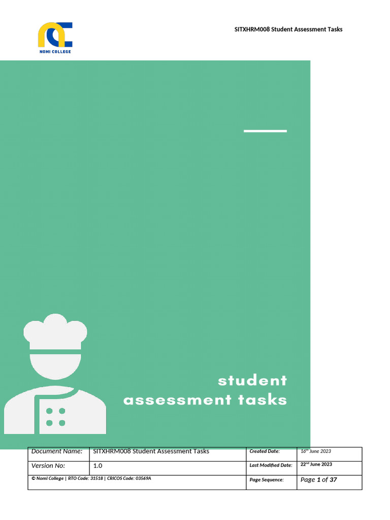 SITXHRM008 Assessment Tasks Guide | PDF | Employment | Overtime