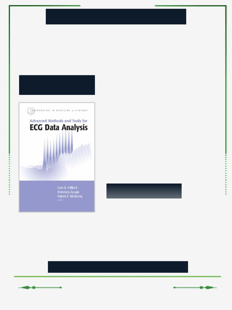 Advanced Methods And Tools for ECG Data Analysis 1st Edition Gari D ...
