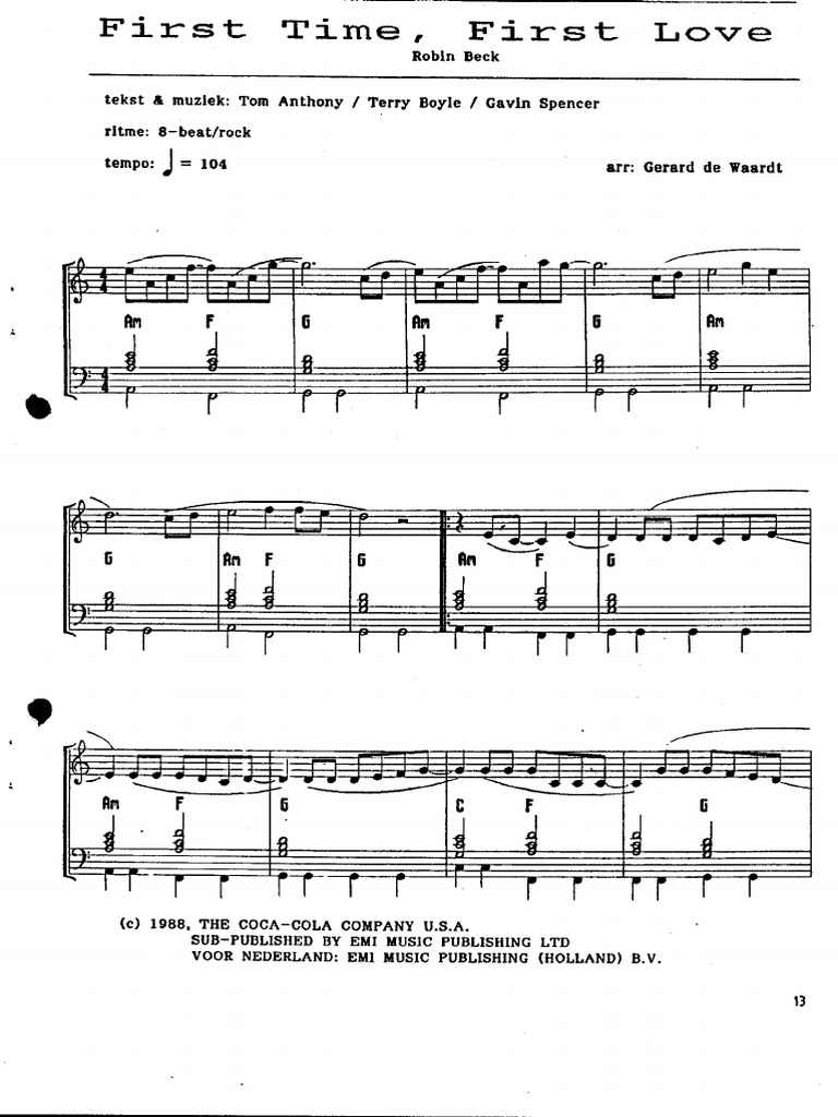 Robin Beck - First Time, First Love | PDF