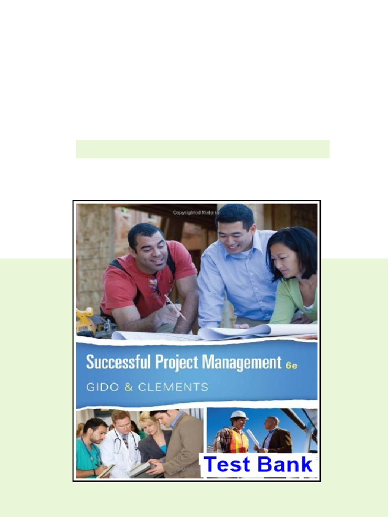 Successful Project Management 6th Edition Gido Test Bank - test bank ...
