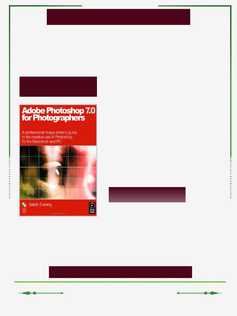 Adobe Photoshop 7 0 for Photographers First Edition Martin Evening ...