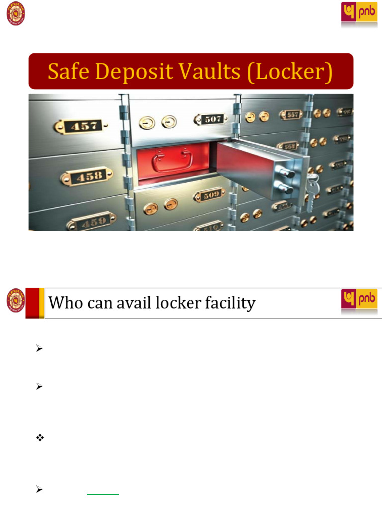 Day 6 Locker Safe Custody Nomination | PDF | Banks | Deposit Account