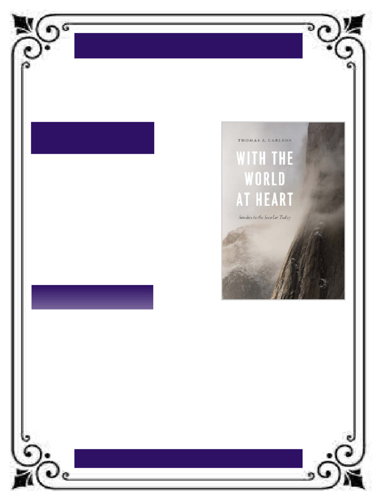 With the World at Heart Studies in the Secular Today 1st Edition Thomas ...