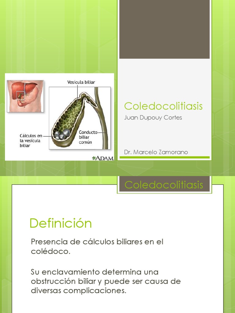 Coledocolitiasis | PDF | Enfermedades digestivas | Órgano (anatomía)