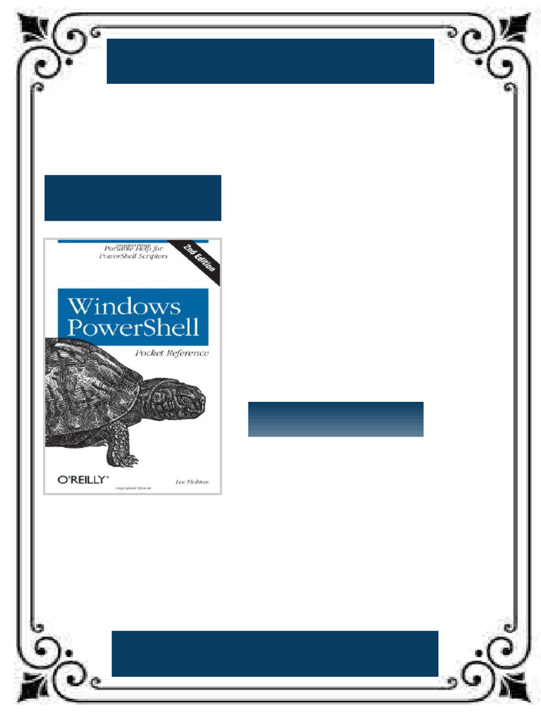 Windows PowerShell pocket reference 2nd Edition Lee Holmes ebook full ...