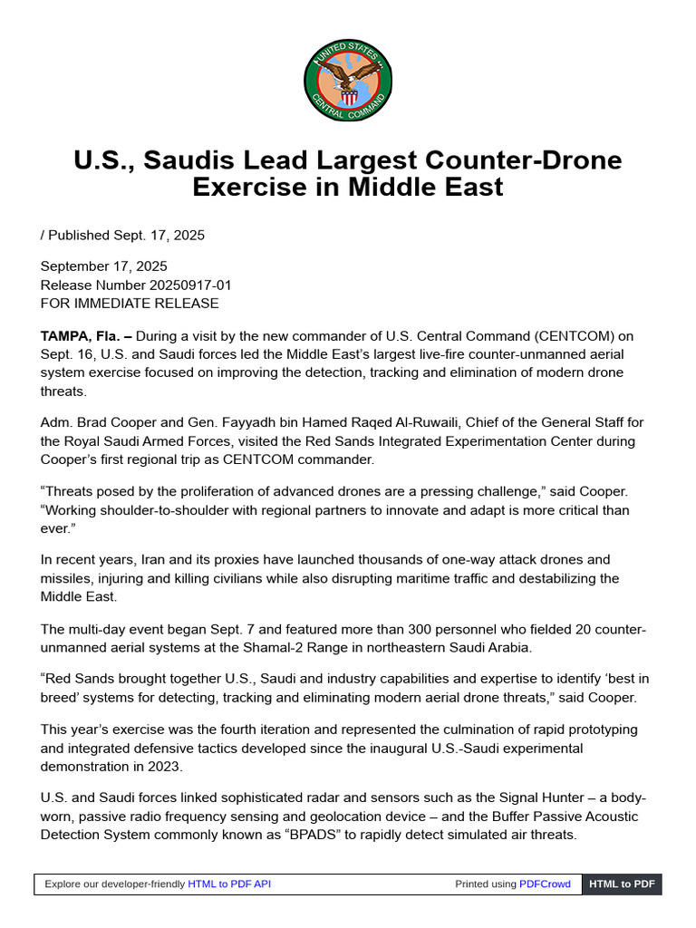 Www Centcom Mil DesktopModules ArticleCS Print Aspx PortalId | PDF ...