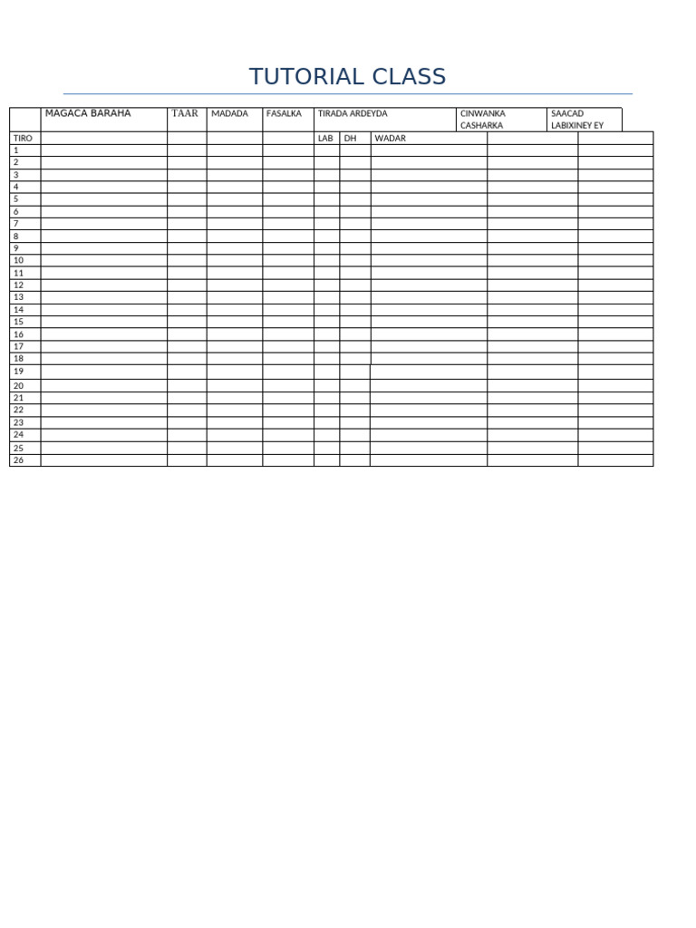 Elementary Tutorial Class (2) w | PDF