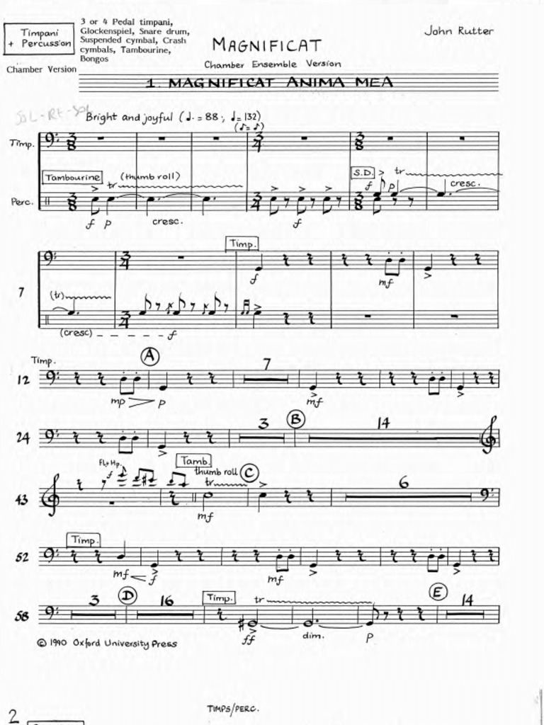 Rutter Magnificat - 008_Timpani 2_092238 | PDF