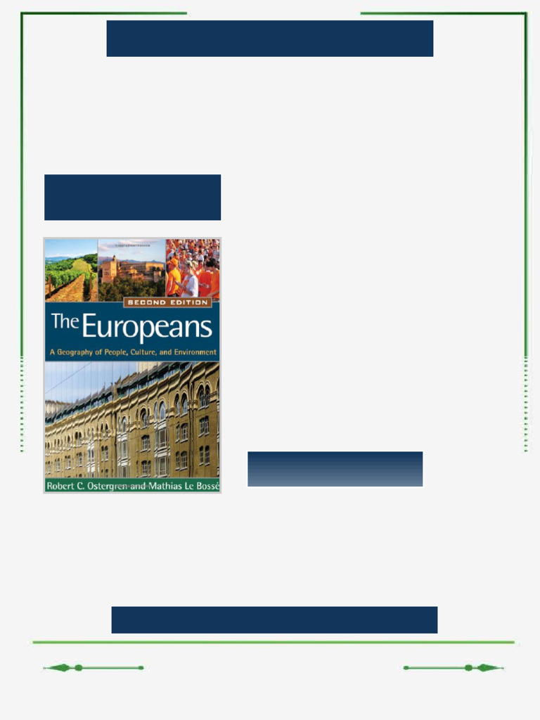The Europeans Second Edition A Geography of People Culture and ...