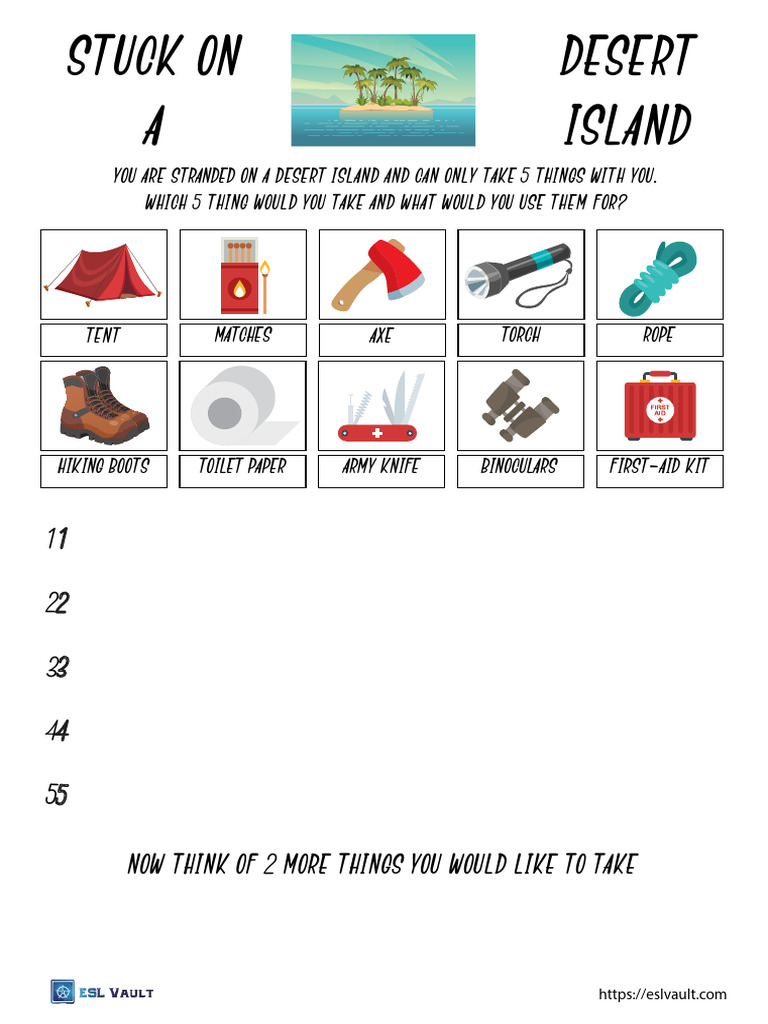 Essential Survival Items for Desert Island | PDF