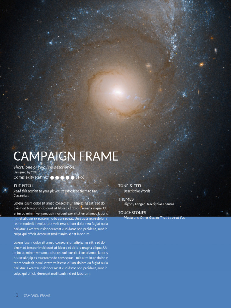 Campaign Framework for RPG Sessions | PDF