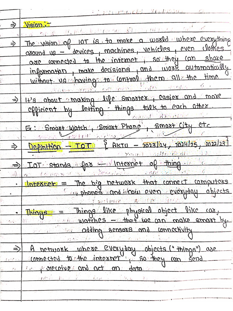 IOT All Unit Notes | PDF