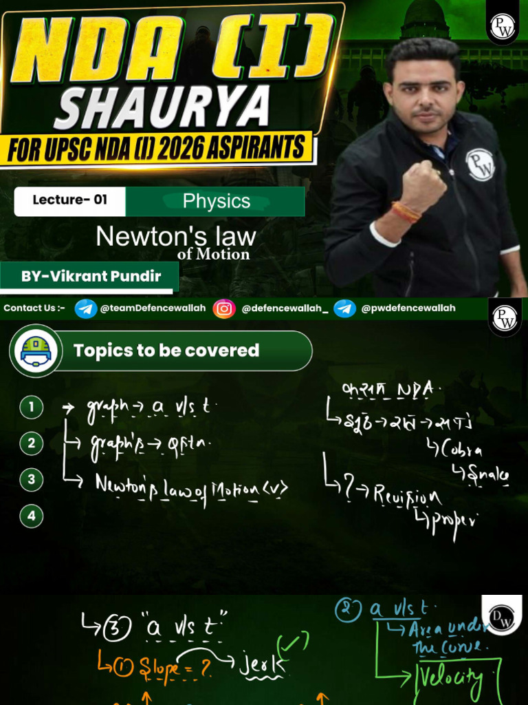 Newtons Laws of Motion 01 Class Notes | PDF