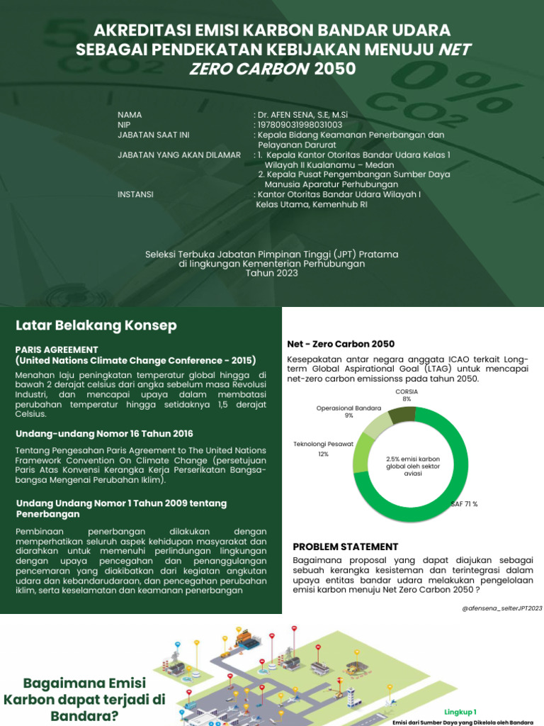 Akreditasi Emisi Karbon Bandara 2050 | PDF