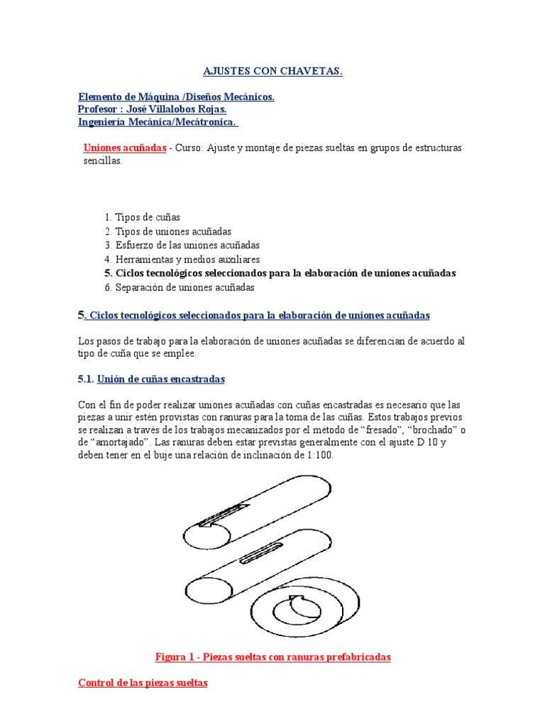 Ajustes Con Chavetas | PDF | Eje | Tornillo